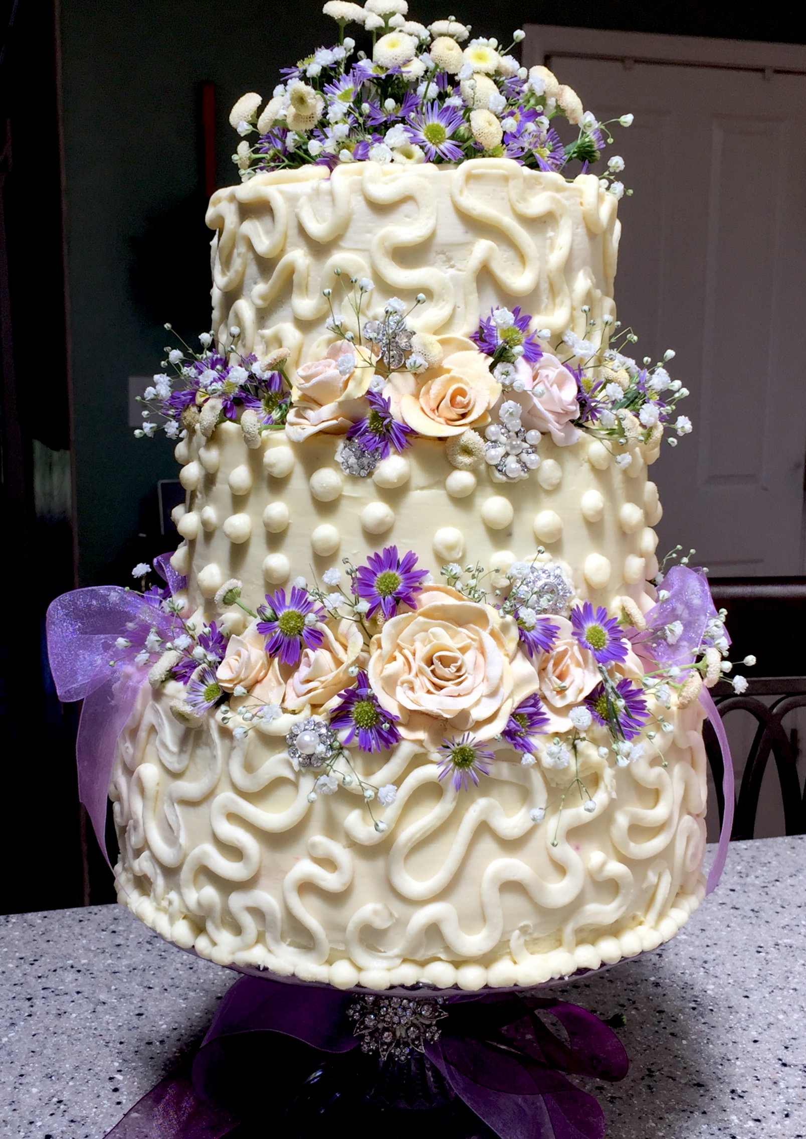Trevor and Haley’s Wedding Cake – It's a T-Sweets day!