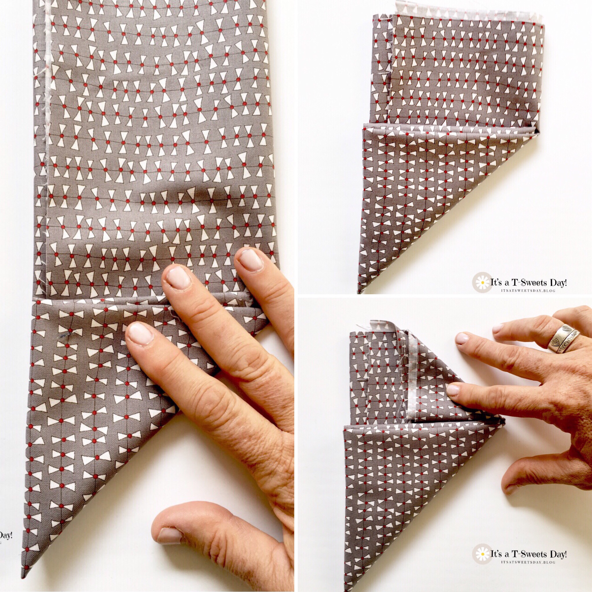 How to Fold Fat Quarter Triangles – It's a T-Sweets day!