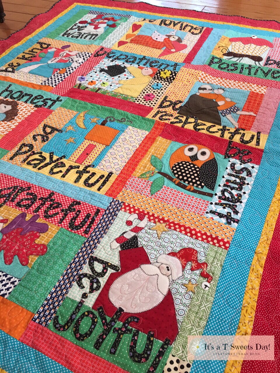 Be-Attitudes Quilt Finish! – It's a T-Sweets day!